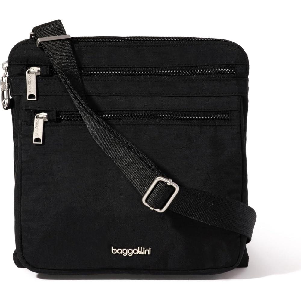 Baggallini womens Securtex Anti-theft Large Crossbody(Black) - Baggallini